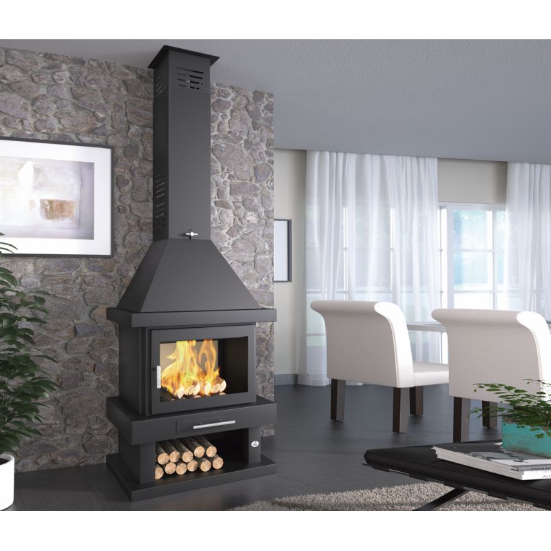 Poêle à bois cheminée - FIREMATIC Denton 14 kW