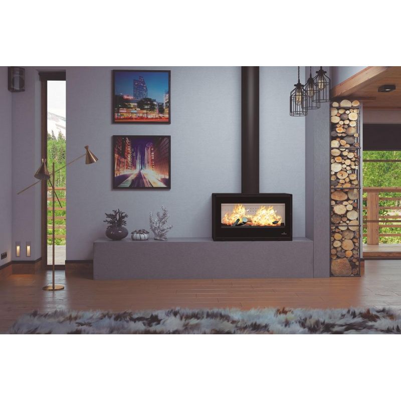 Poêle à bois - BRONPI Cairo 90 Box à poser 13 à 16 kW